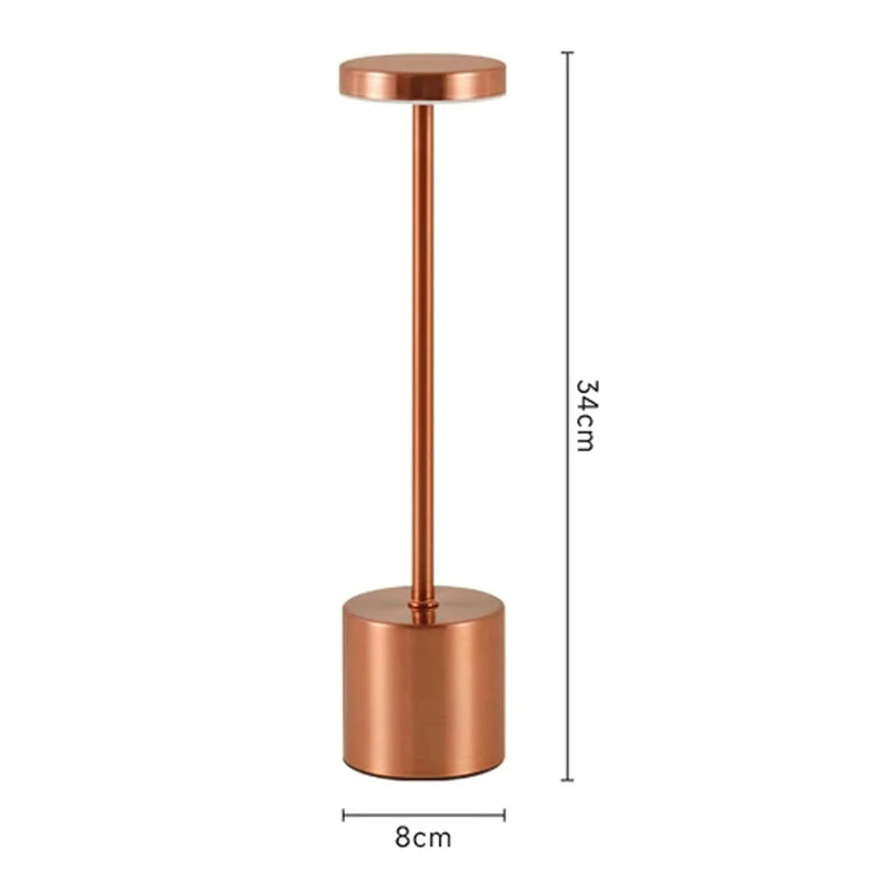 Luminária de Mesa LED Recarregável Sem Fio Metal Copenhagen
