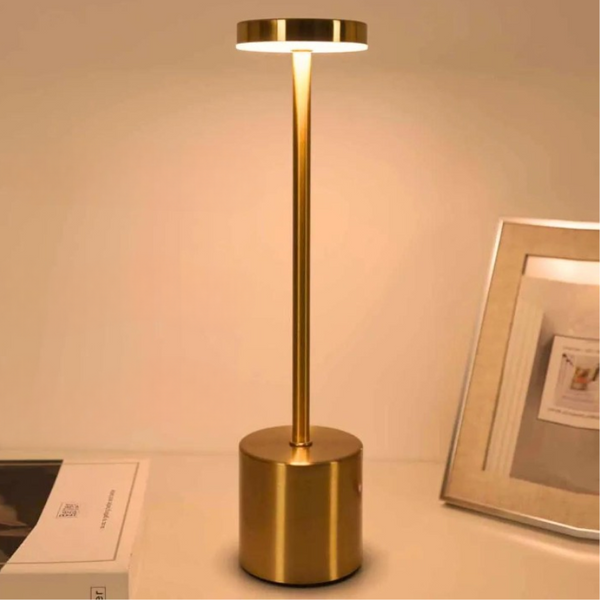 Luminária de Mesa LED Recarregável Sem Fio Metal Copenhagen